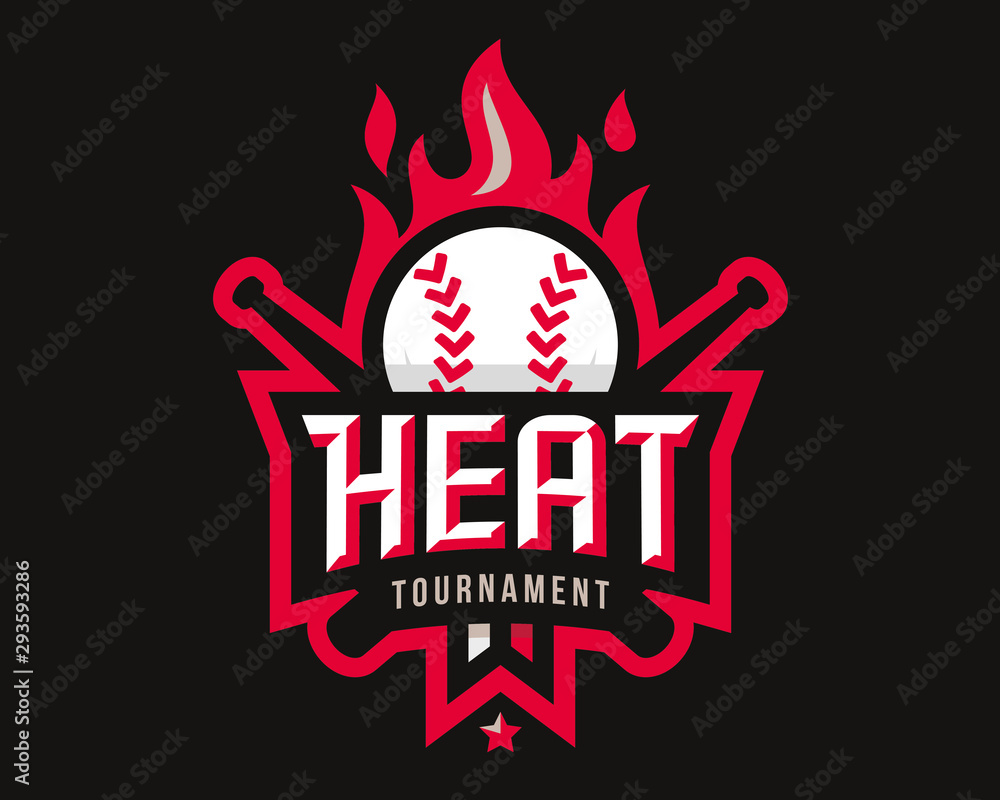 Baseball logo design, emblem tournament template editable for your ...