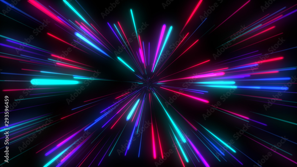 Abstract Red Purple And Blue Color Neon Light Beam Background ...