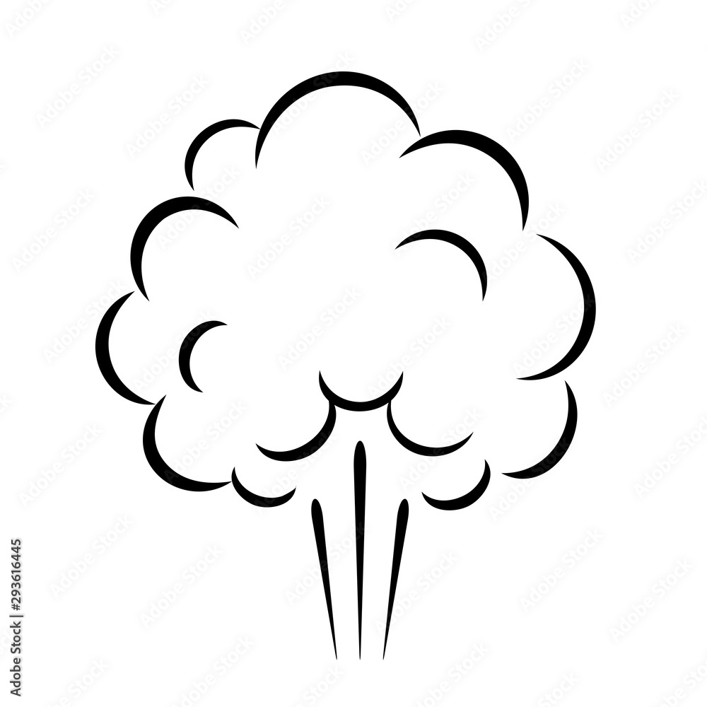 Air steam cloud vector icon Stock Vector | Adobe Stock