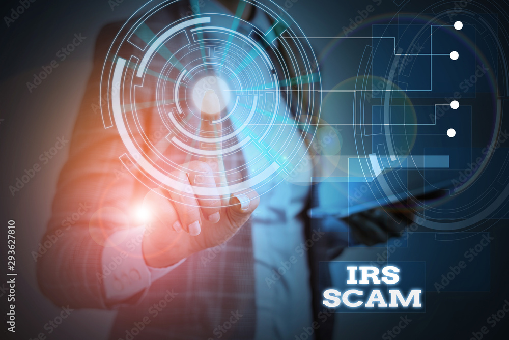 Word writing text Irs Scam. Business photo showcasing targeted ...