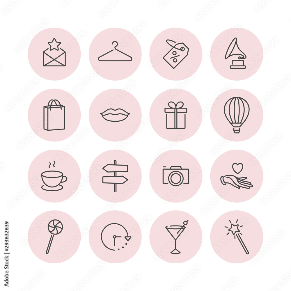 Vector set design colorful templates icons and emblems - social media ...