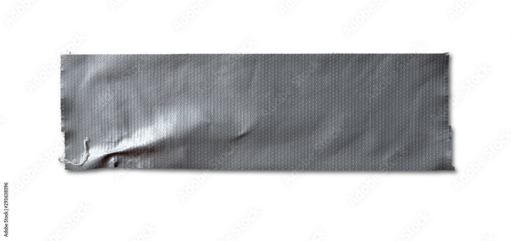 Gray tapes isolated on white background,Torn horizontal and different ...
