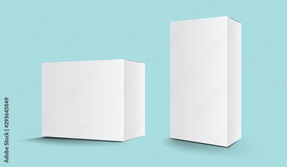 White package box vector, package design, 3d box, product design ...