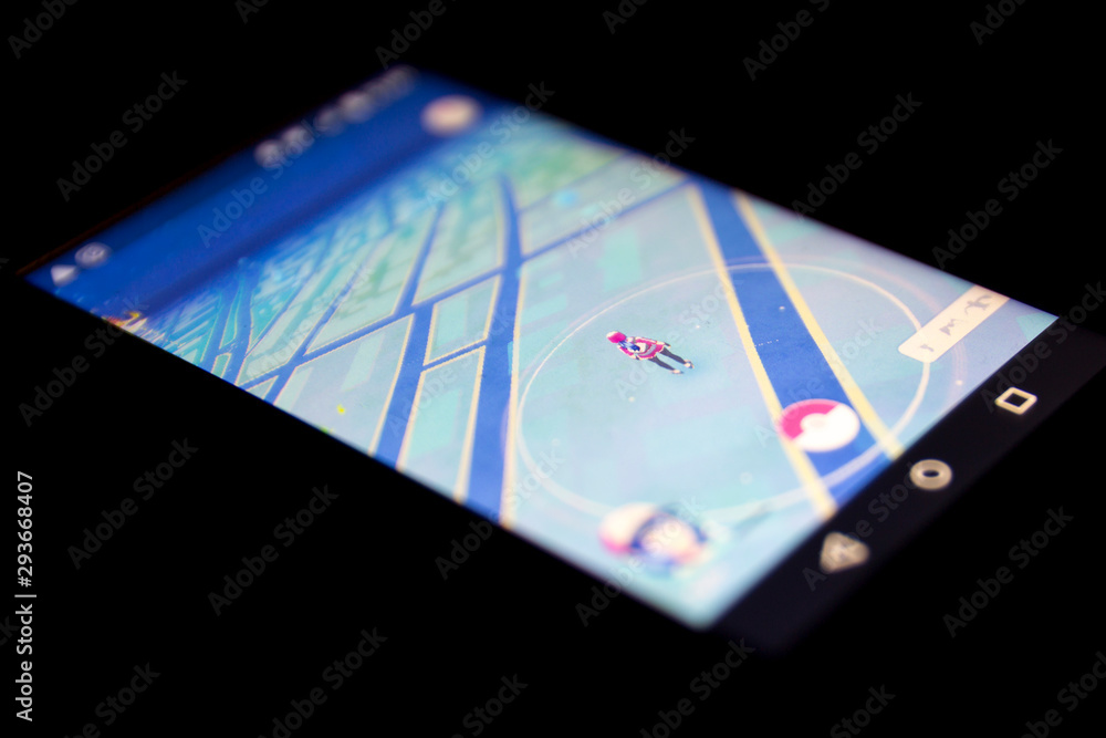 Sofia, Bulgaria - July 22, 2016: A mobile phone showing on screen ...