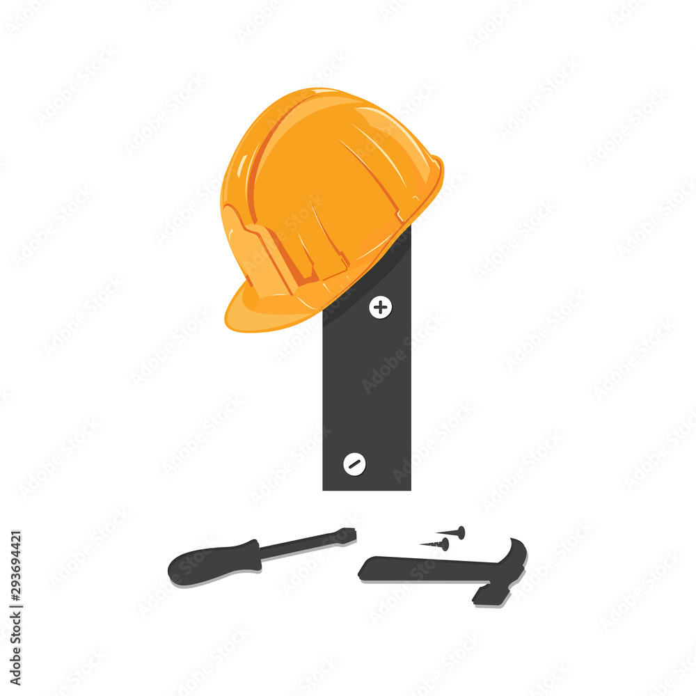 Construction Font Stock Vector | Adobe Stock