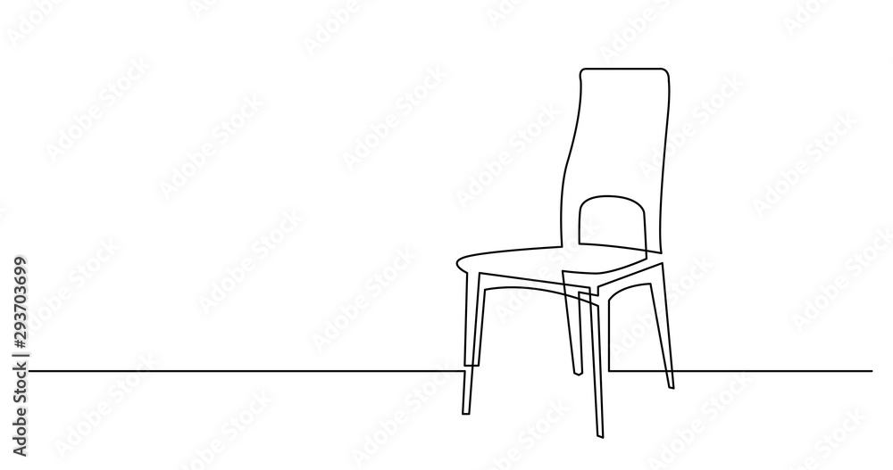 Chair Line Drawing Side View