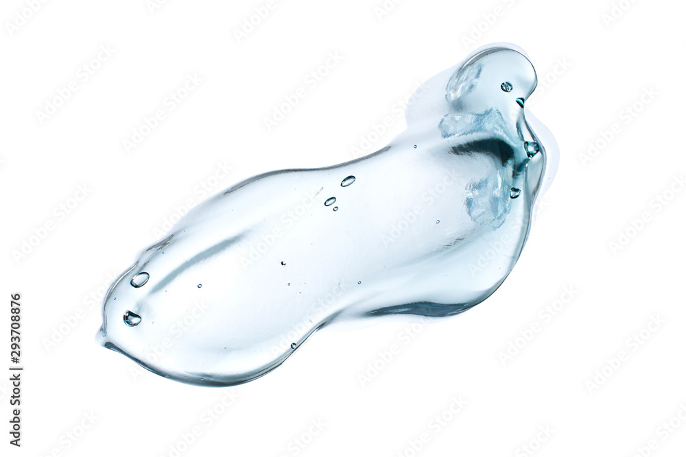 Cosmetic cream transparent gel serum texture with micro bubble on white ...