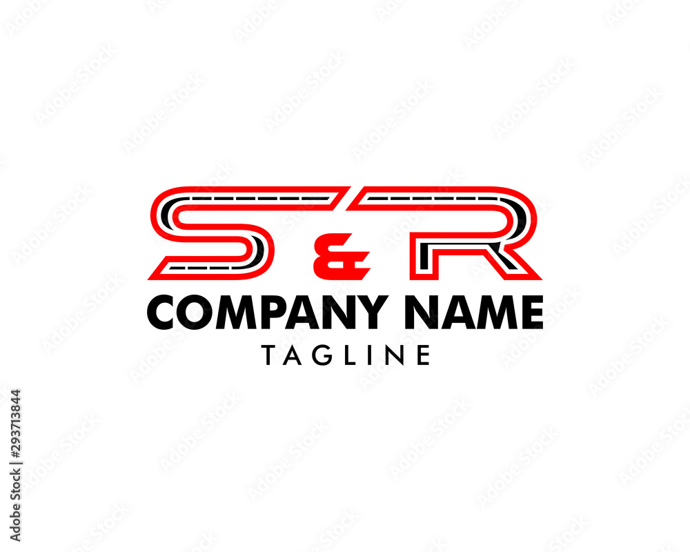 Initial Letter SR Logo Template Design Stock Vector | Adobe Stock