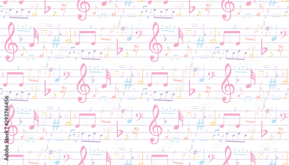 seamless musical symbols and marks seamless background with musical ...