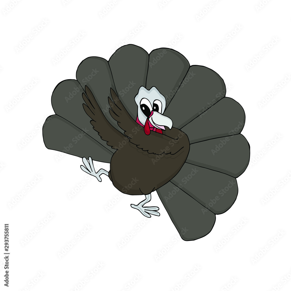 Vector Dancing Turkey