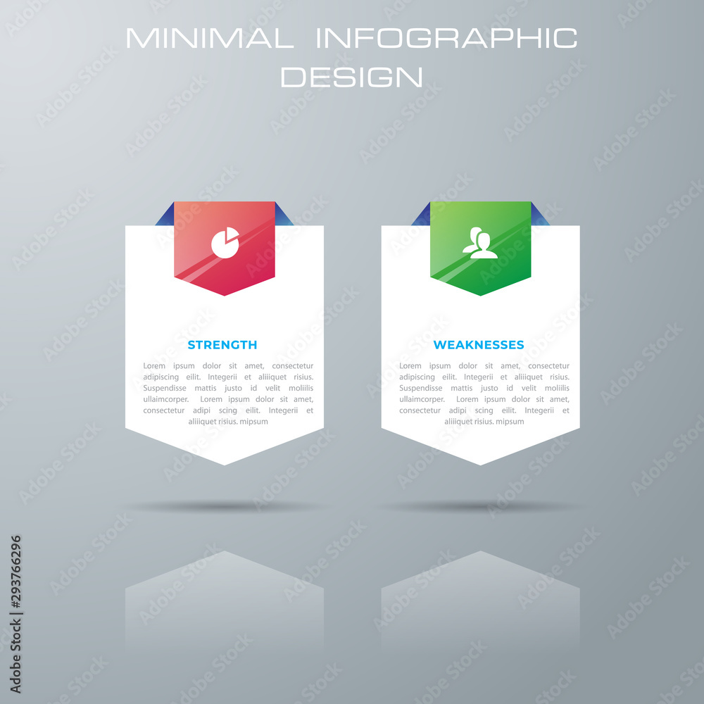 Infographic template with 2 options, workflow, process chart,Timeline ...