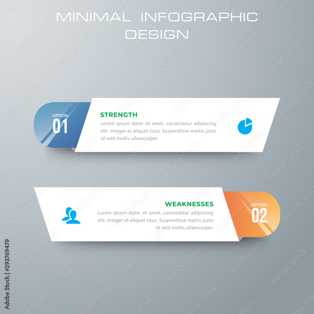 Infographic template with 2 options, workflow, process chart,Timeline ...