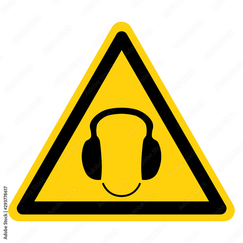 Warning Wear Ear Protection Symbol Sign, Vector Illustration, Isolated ...