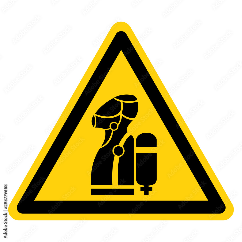 Warning Wear SCBA Symbol Sign, Vector Illustration, Isolate On White ...