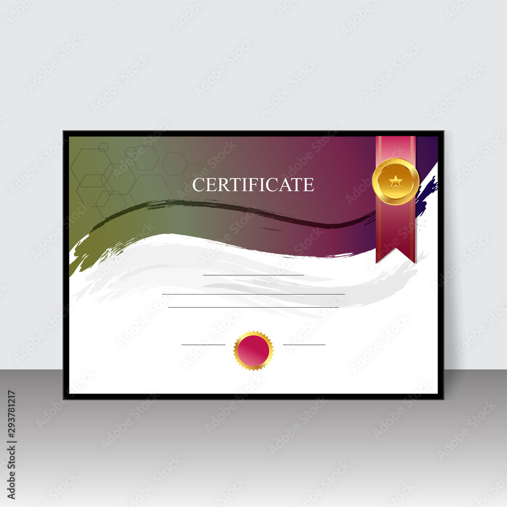 Blank best award or certificate template design with badge. Stock ...
