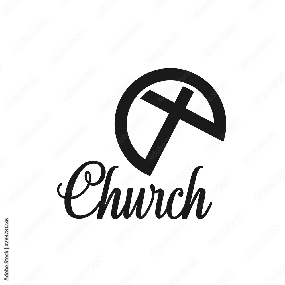 Church logo. Christian symbols. Cross symbol of the Holy Spirit Stock ...