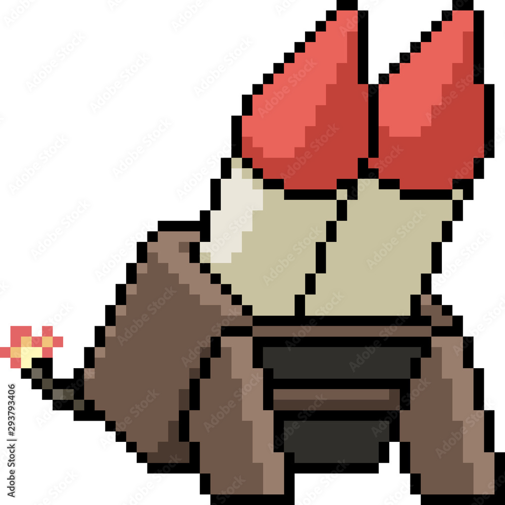 vector pixel art missile Stock Vector | Adobe Stock