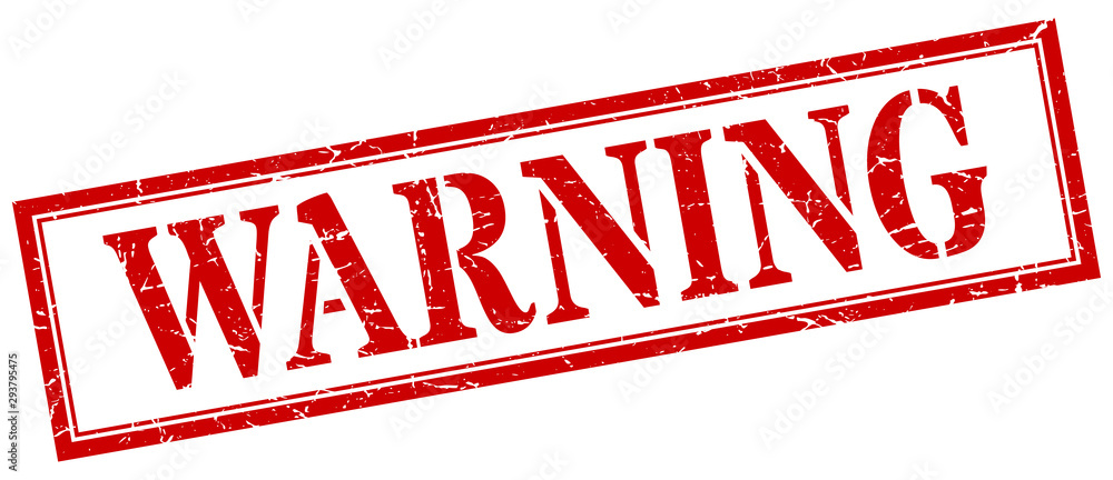 warning stamp. warning square grunge sign. warning Stock Vector | Adobe ...