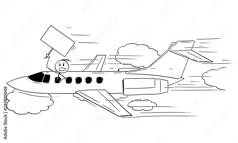 Vector cartoon stick figure drawing conceptual illustration of rich man ...