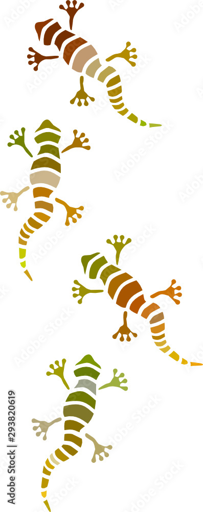 Gecko - vector illustration of a gecko shaped animal Stock Vector ...