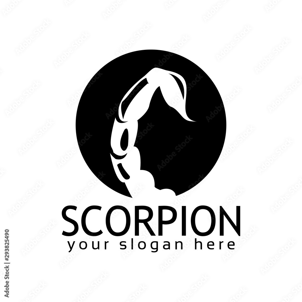 Scorpion logo stock logo template, flat design. Tail Scorpion logo ...