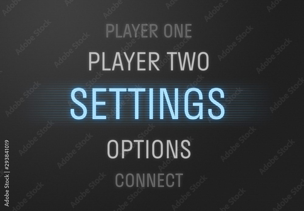 Video Game Player Menu Text Effect Stock Template | Adobe Stock