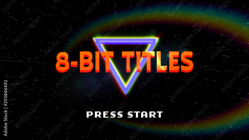 8-Bit Titles Stock Template | Adobe Stock