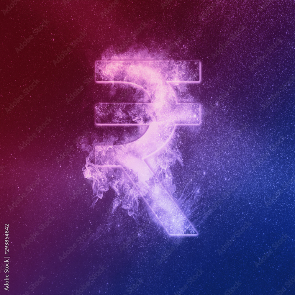 Indian Rupee sign Red Blue, Indian Rupee symbol. Monetary currency ...