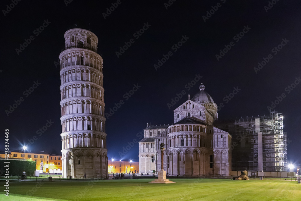 Leaning Tower Of Pisa At Night