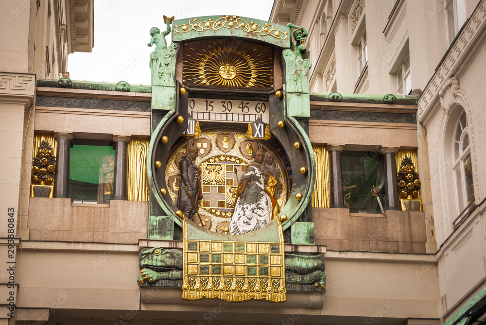 Wien Europe, The Ankeruhr Vienna a beautiful clock located at Hoher ...