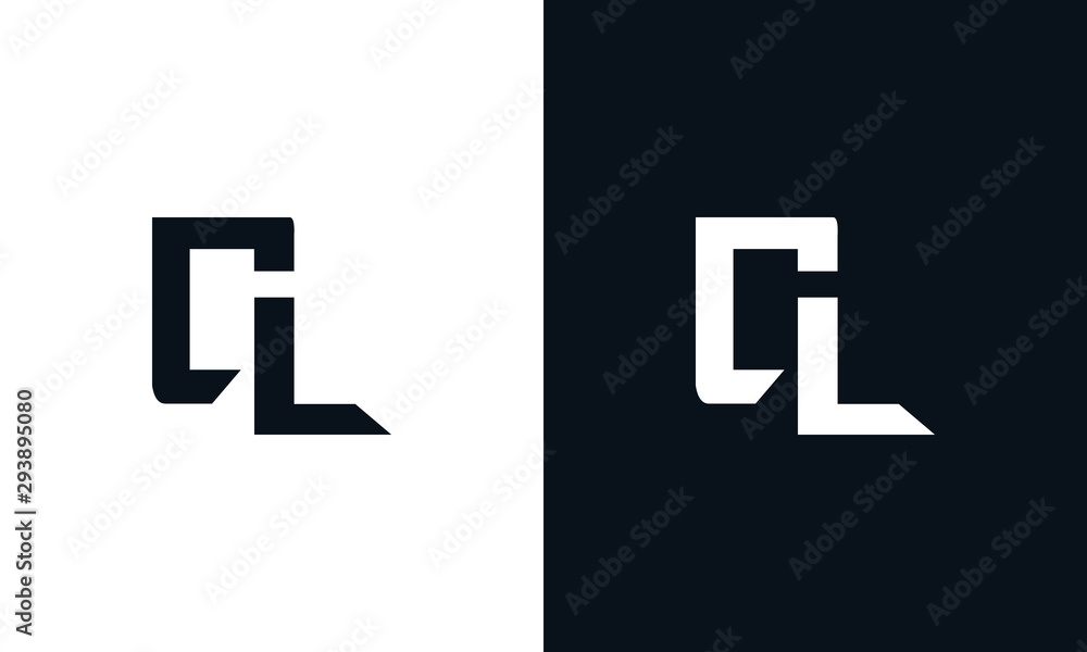 Minimalist abstract letter CL logo. This logo icon incorporate with two ...
