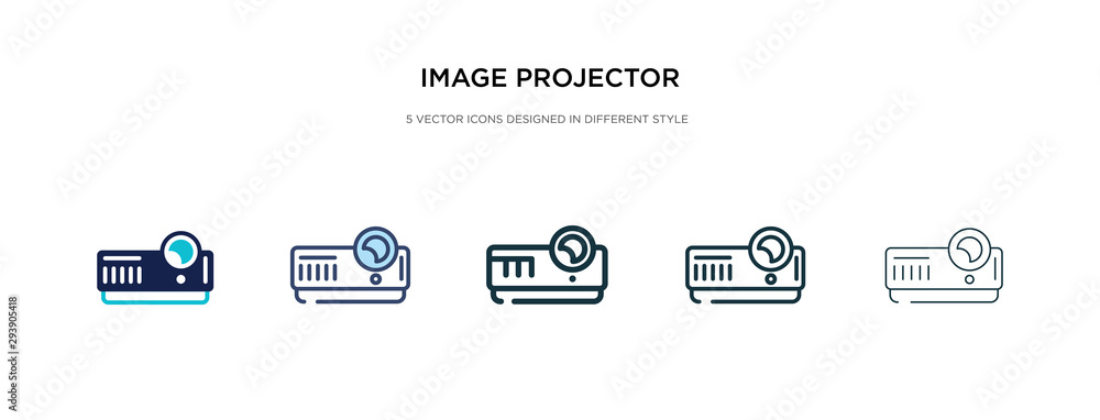 image projector icon in different style vector illustration. two ...