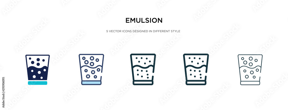 emulsion icon in different style vector illustration. two colored and ...