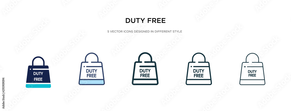 duty free icon in different style vector illustration. two colored and ...