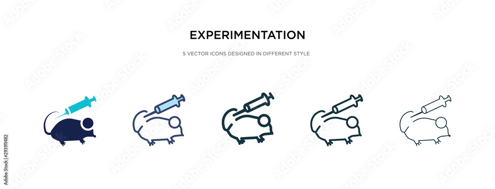 experimentation icon in different style vector illustration. two ...