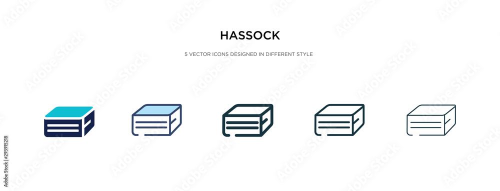 Vecteur Stock hassock icon in different style vector illustration. two ...