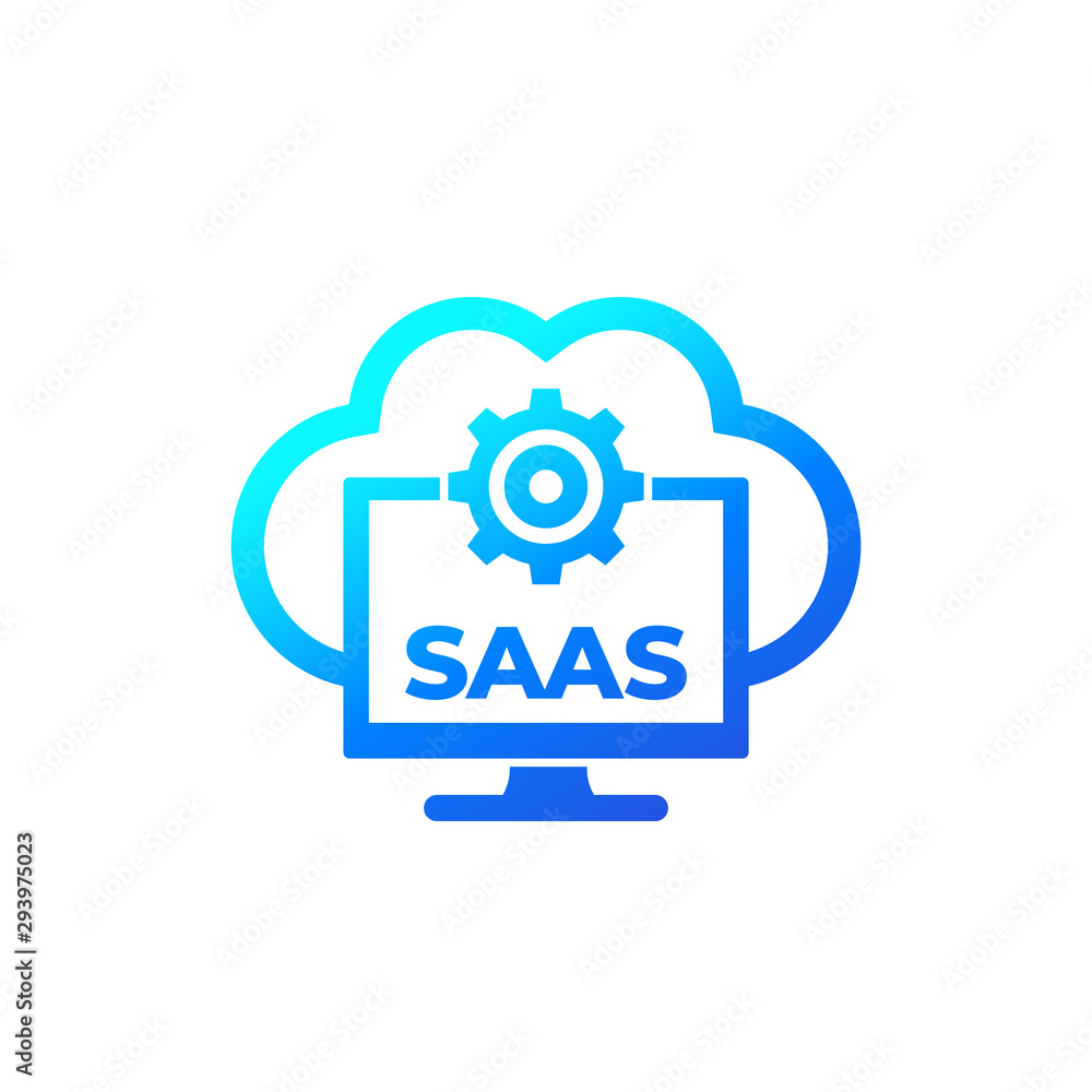 Saas vector icon for web Stock Vector | Adobe Stock