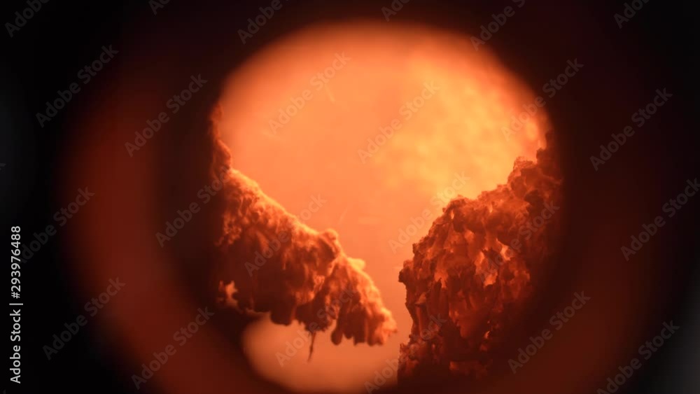 Fire of the burning process in a incineration plant Stock Video | Adobe ...