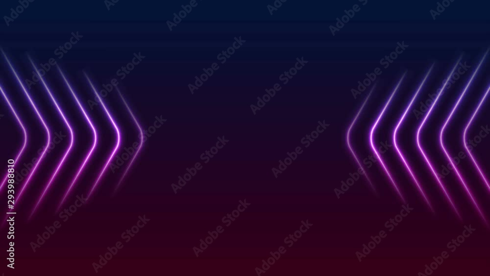 Blue and purple abstract neon arrows tech motion design. Futuristic laser background. Seamless ...