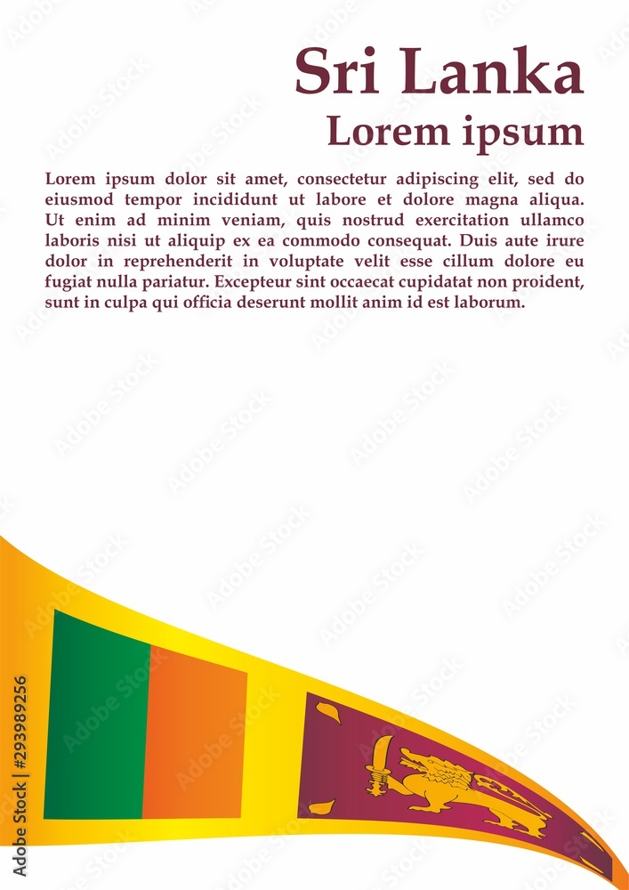Flag of Sri Lanka, Democratic Socialist Republic of Sri Lanka. Template ...