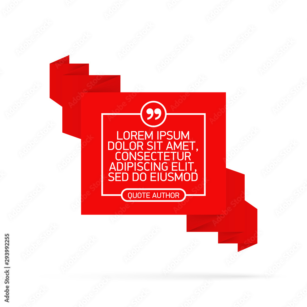 Design Quote speech bubble paper origami for message isolated on white ...