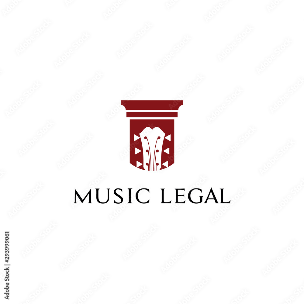 music legal concept logo design Stock Vector | Adobe Stock