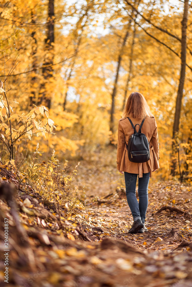 Girl Walking Away Looking Back