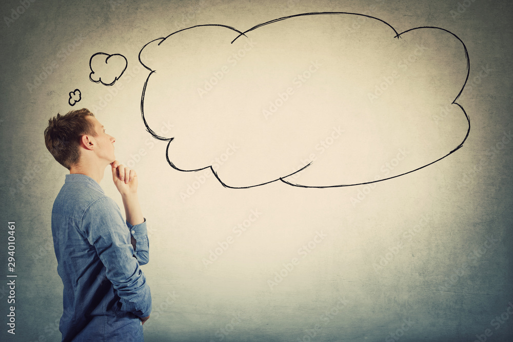 Student With Thinking Bubble