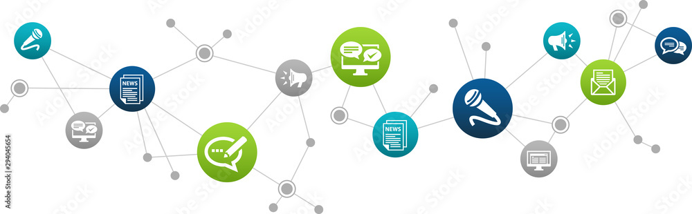 public relations icon concept: pr / media relations / marketing ...