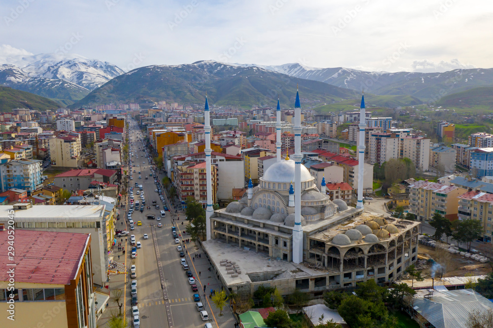 Aerial view of the city named Mus in Turkey. Stock Photo | Adobe Stock
