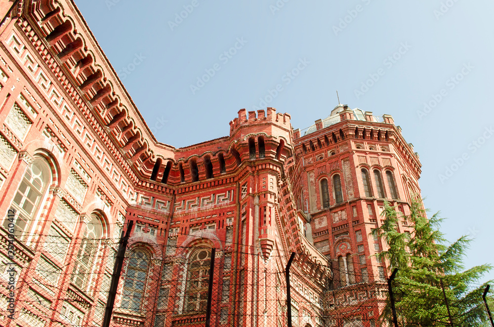 Fener Greek Patriarchate. Ancient building of Greek Lyceum in central ...