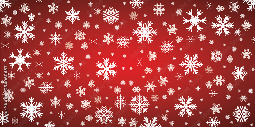 Red snowflake background with transparent snowflakes - vector Stock ...