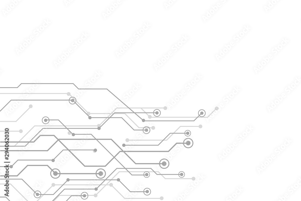 Futuristic gray technology background, electronic motherboard, abstract ...