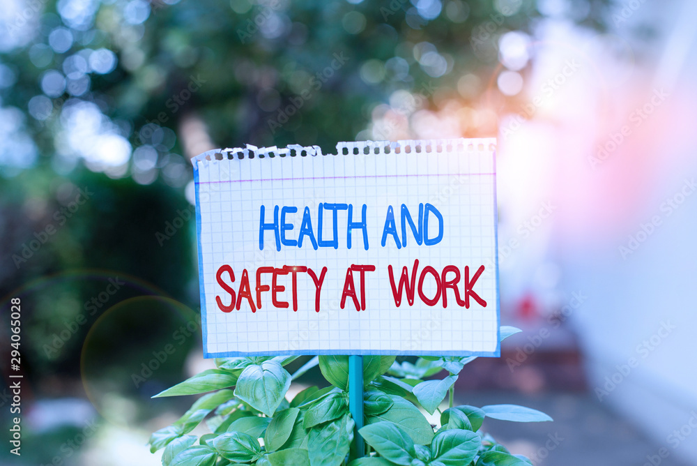 Word writing text Health And Safety At Work. Business photo showcasing ...